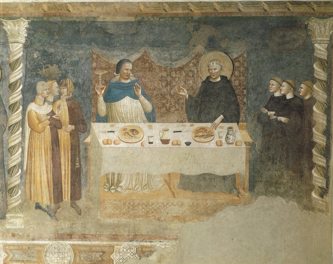 The Miracle of St Guido of Arezzo, fresco, the Refectory, Abbey of St ...