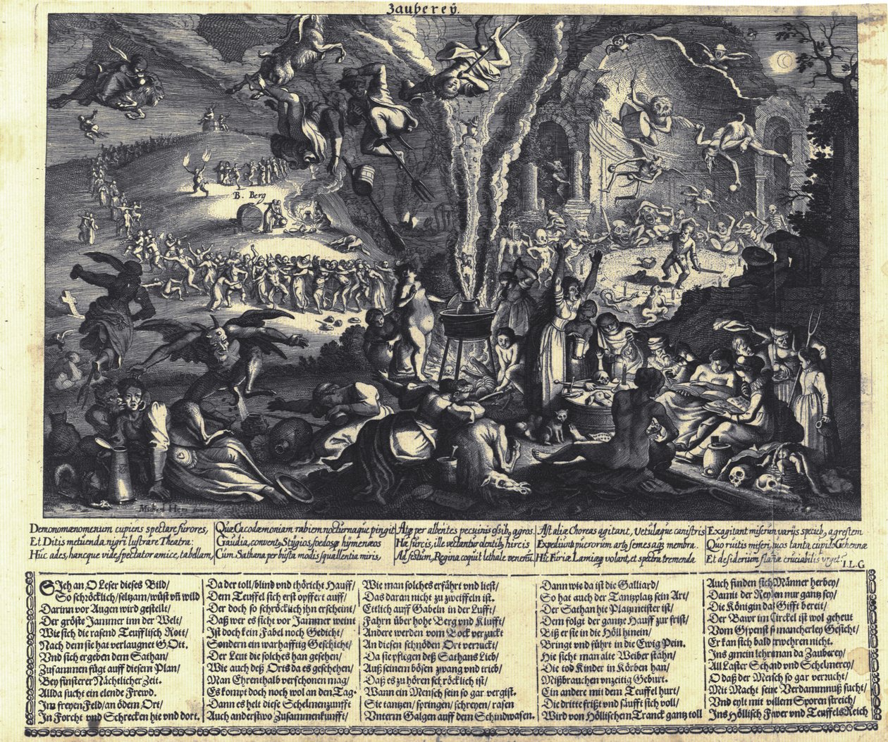 The Witches' Sabbath by Matthaus the Elder Merian