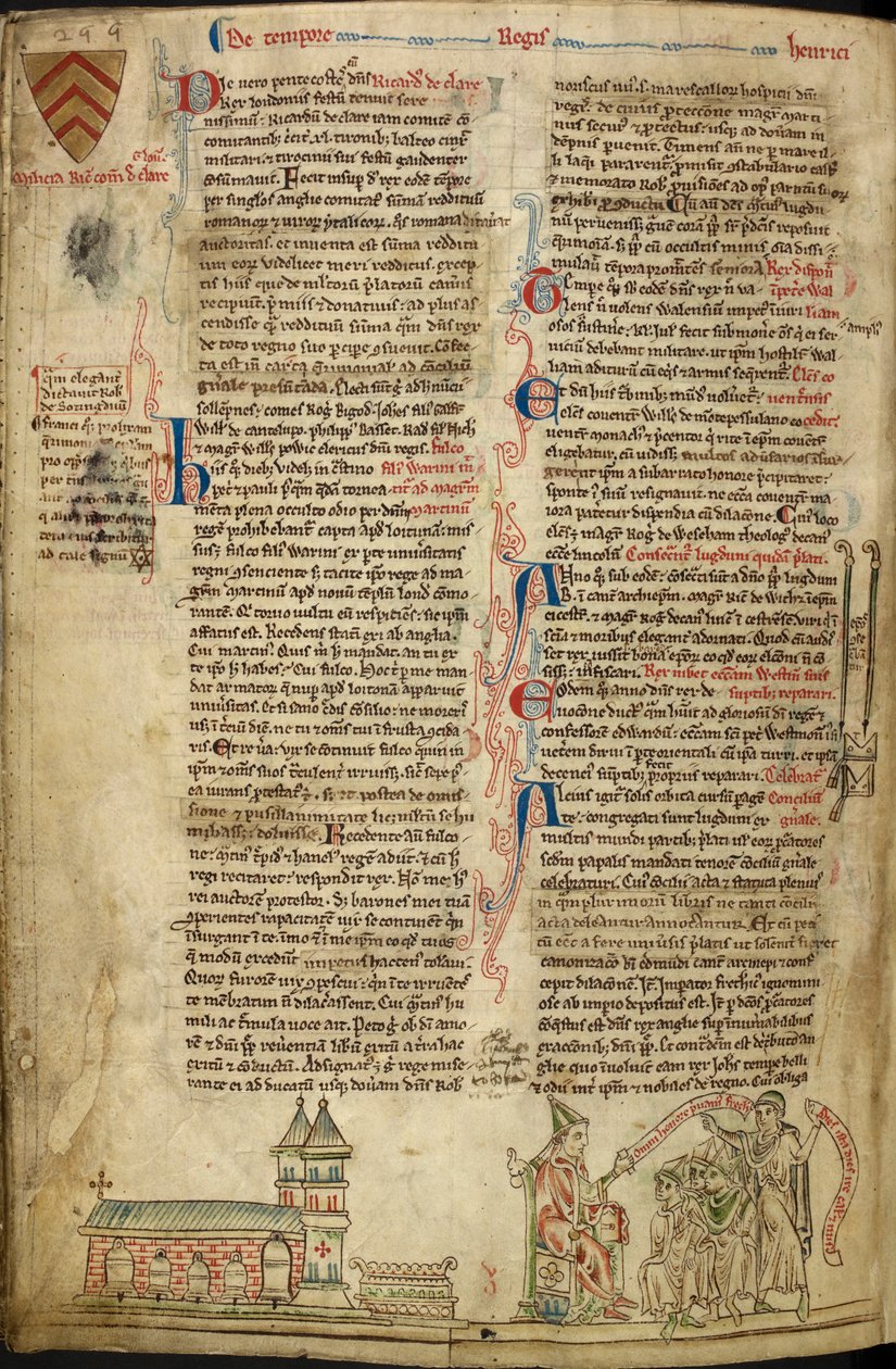 Westminster Abbey and the Shrine of St. Edward; on the right, Pope ...