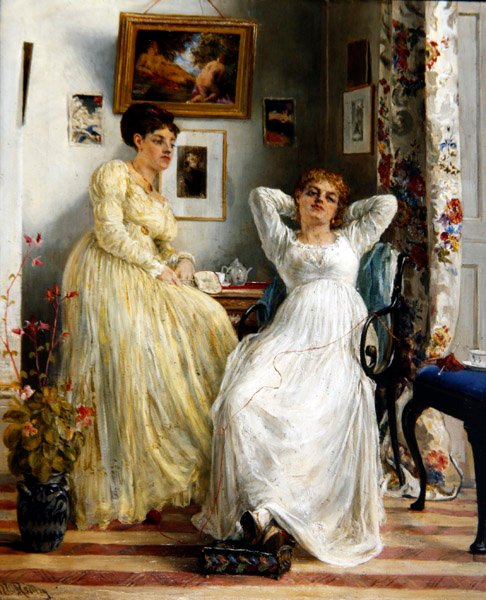 Sisters, c.1876 by Matthew White Ridley: Fine art print