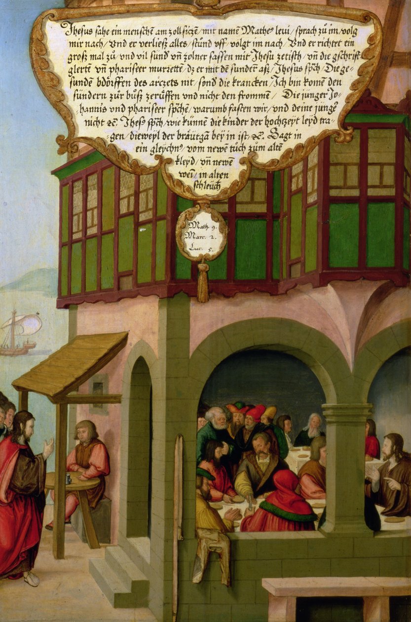 Jesus eating with the taxpayers and sinners (Matthew 9, Mark 2, Luke 5 ...