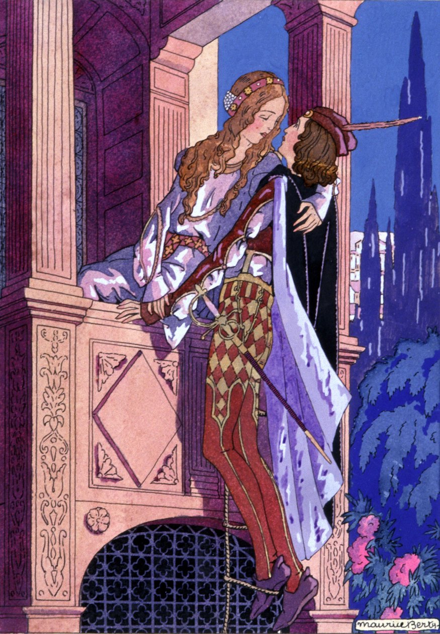 Romeo and Juliet, c.1930 by Maurice Berty: Fine art print