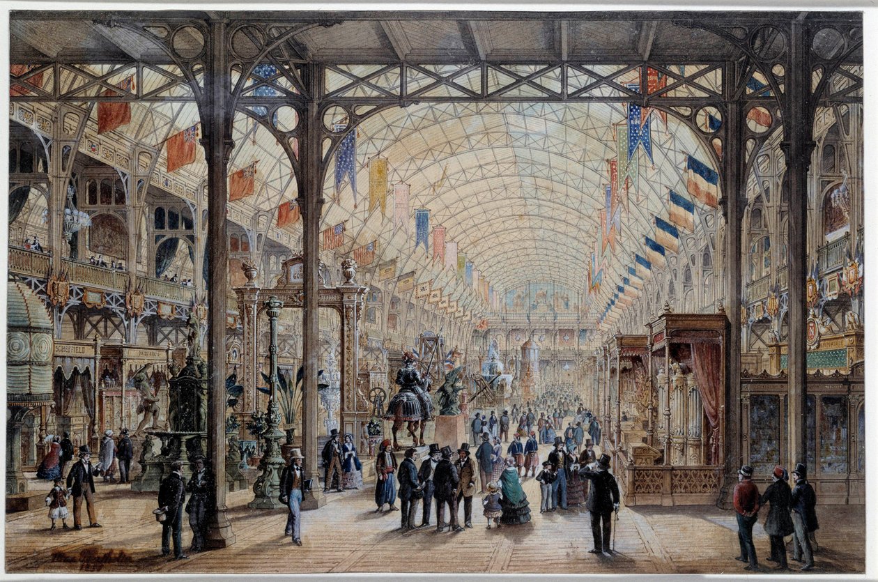 Industrial Revolution: View of the Palais de l'Industrie in Paris ...