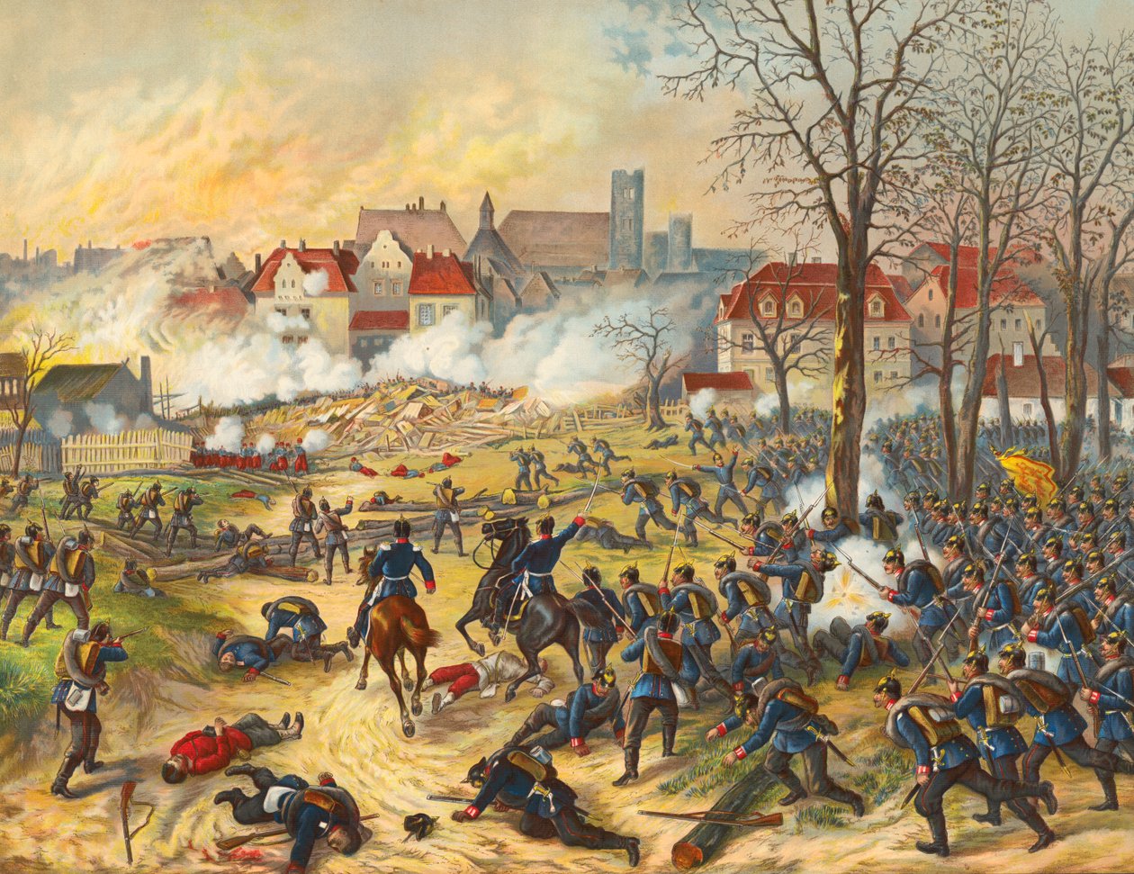 Capture of Dijon by the Germans by Max Henze-Dassau