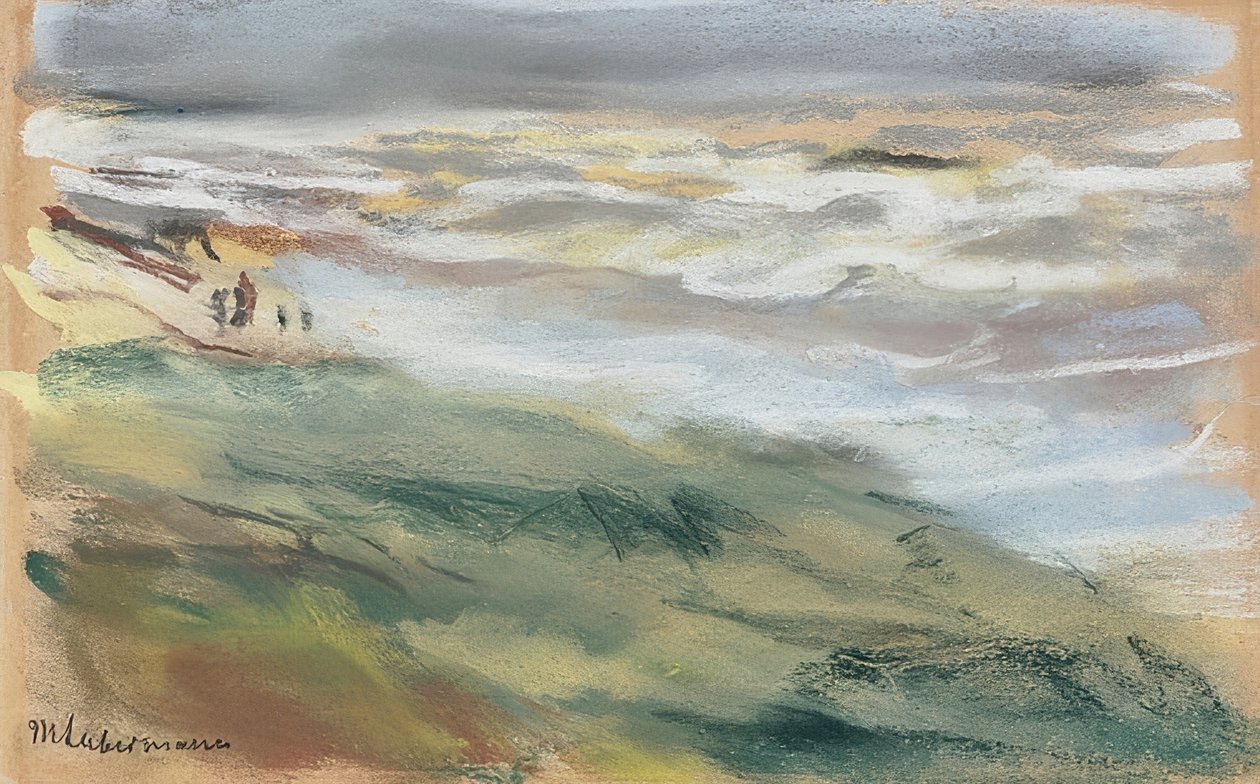 Walkers on the Beach of Noordwijk by Max Liebermann