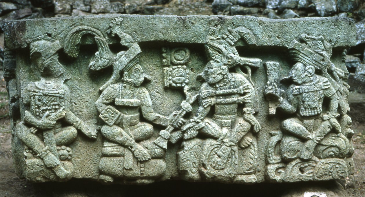 Copan altar Q by Mayan: Premium art reproduction