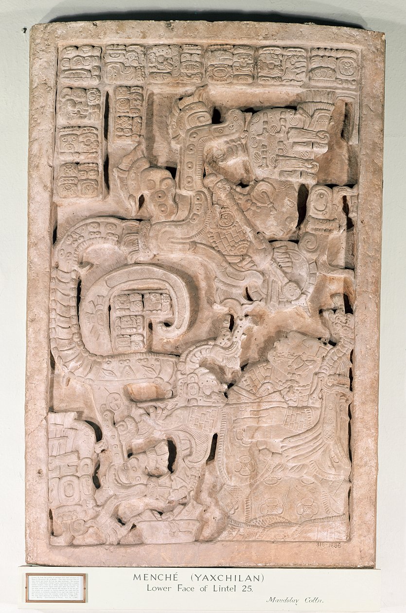 Yaxchilan Lintel 25, Late Classic Period by Mayan