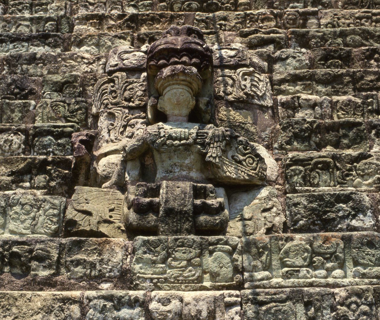 Copan Hieroglyphic Statue by Mayan: Premium art reproduction