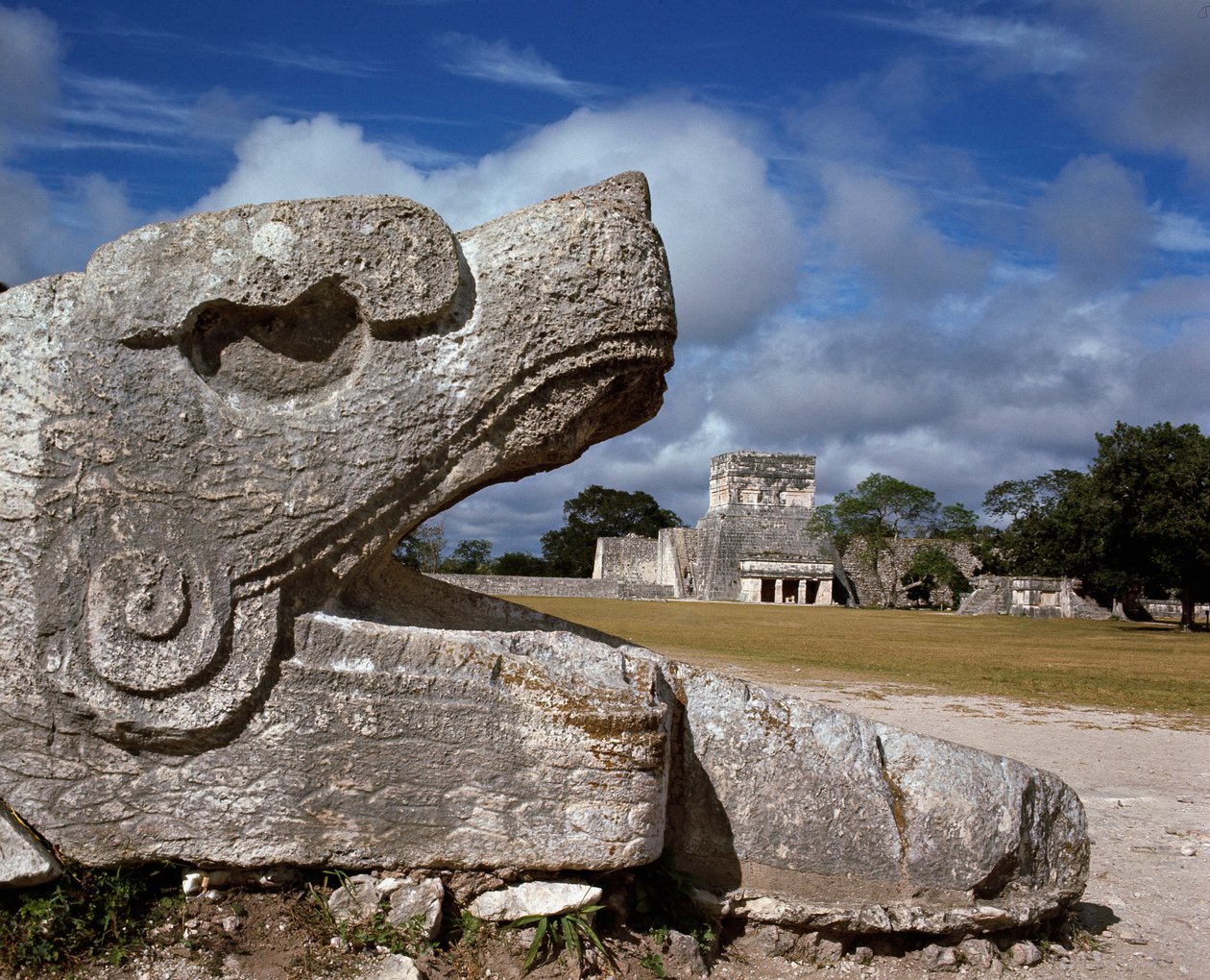 Sculpture and Temple of the Jaguars, 750-1200 by Mayan