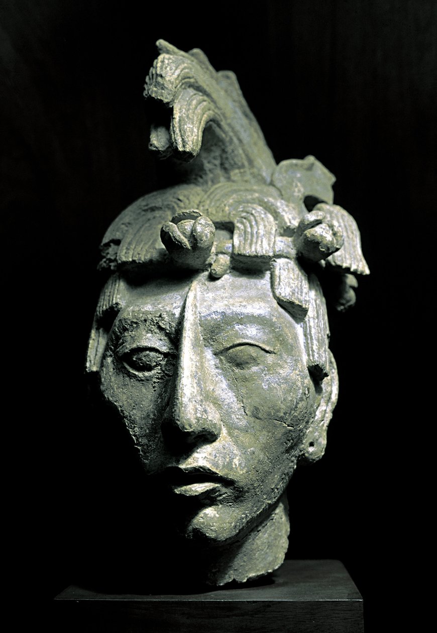 Warrior head by Mayan Mayan: High-quality fine art print