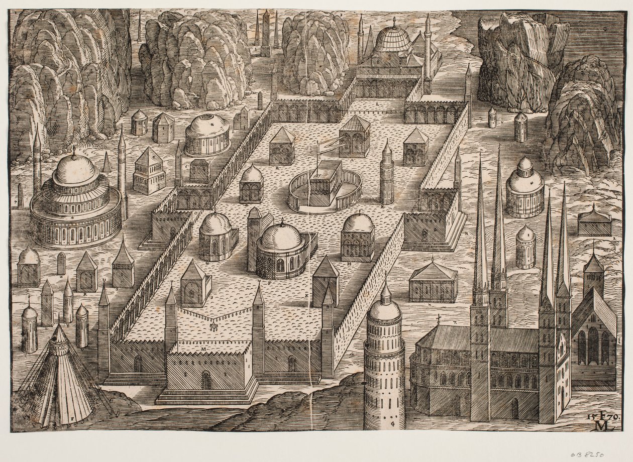 Modified Ka'bah Image by Melchior Lorck: Fine art print