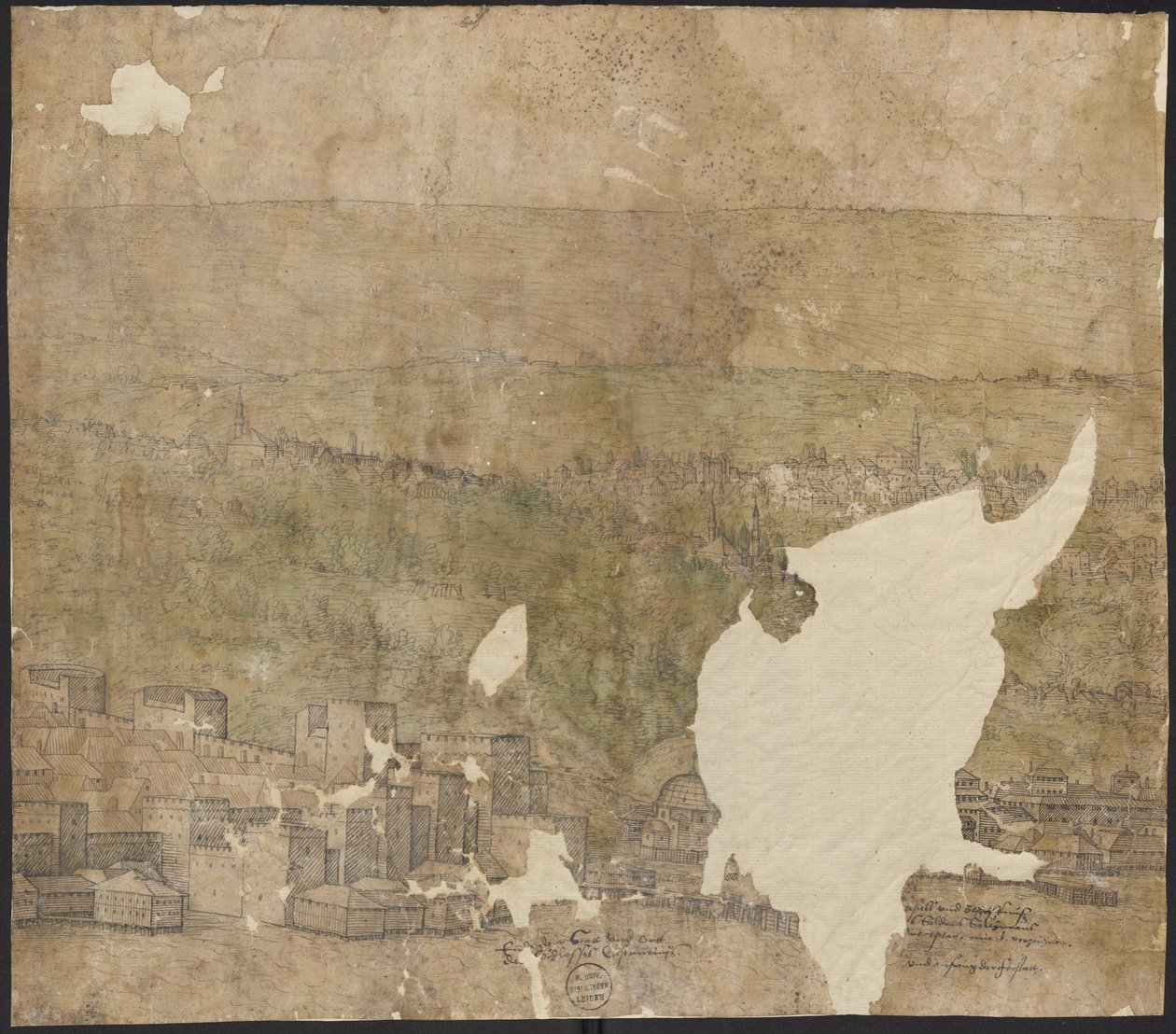 Prospect of Constantinople, Sheet 18, Melchior Lorck, 1559