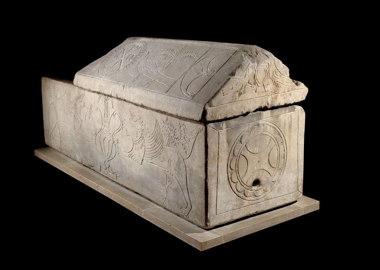 Merovingian Art: Sarcophagus of Charenton sur Cher