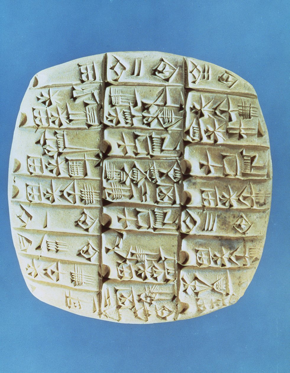 Accounts Table with Cuneiform Script by Mesopotamian