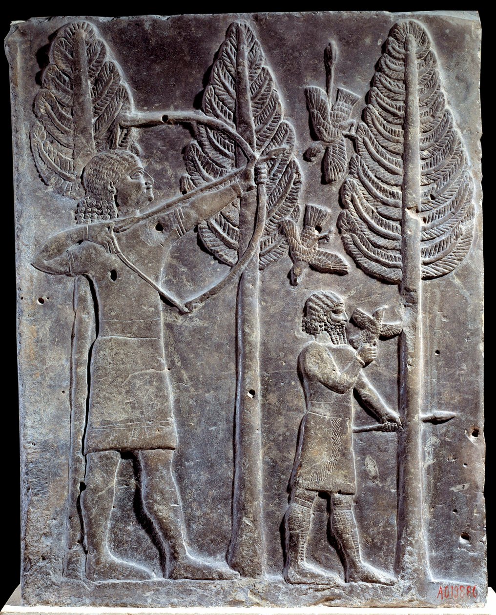 Bird hunting scene by Mesopotamian Mesopotamian