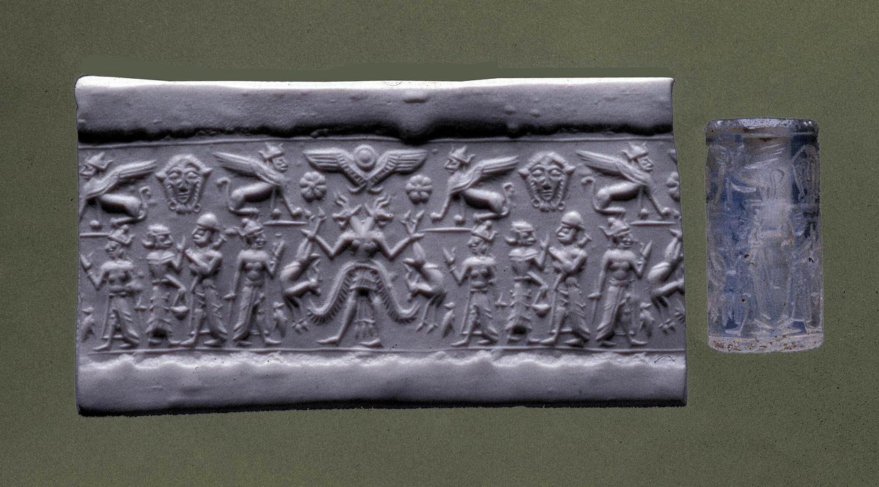Cylinder Seal, Northern Syria by Mesopotamian Mesopotamian