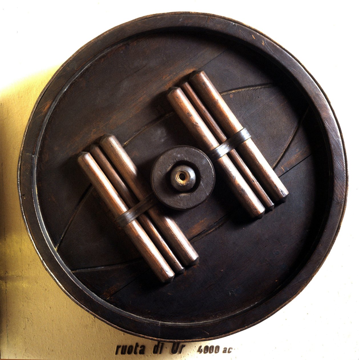 Discovery wheel in Ur (Mesopotamia). 4000 BC