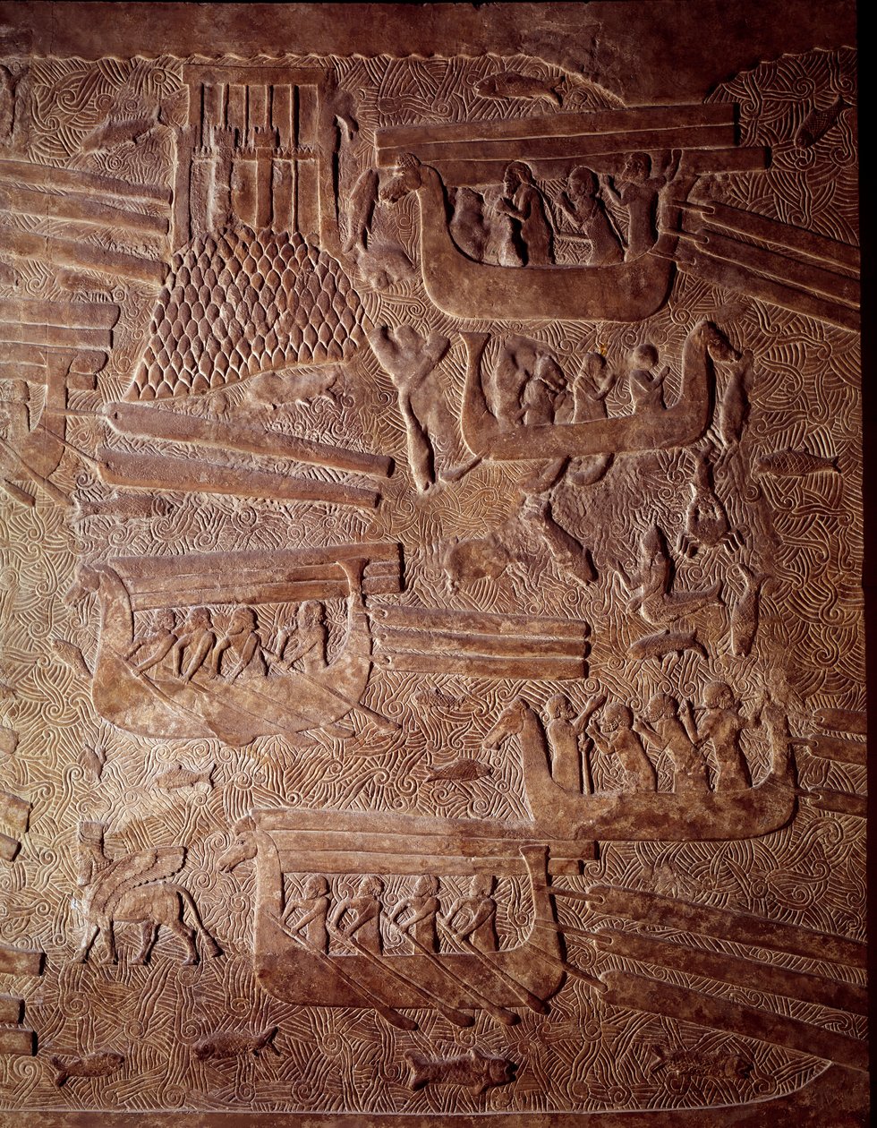 Mesopotamia: Maritime Scene Representing the Transport of Timber to ...