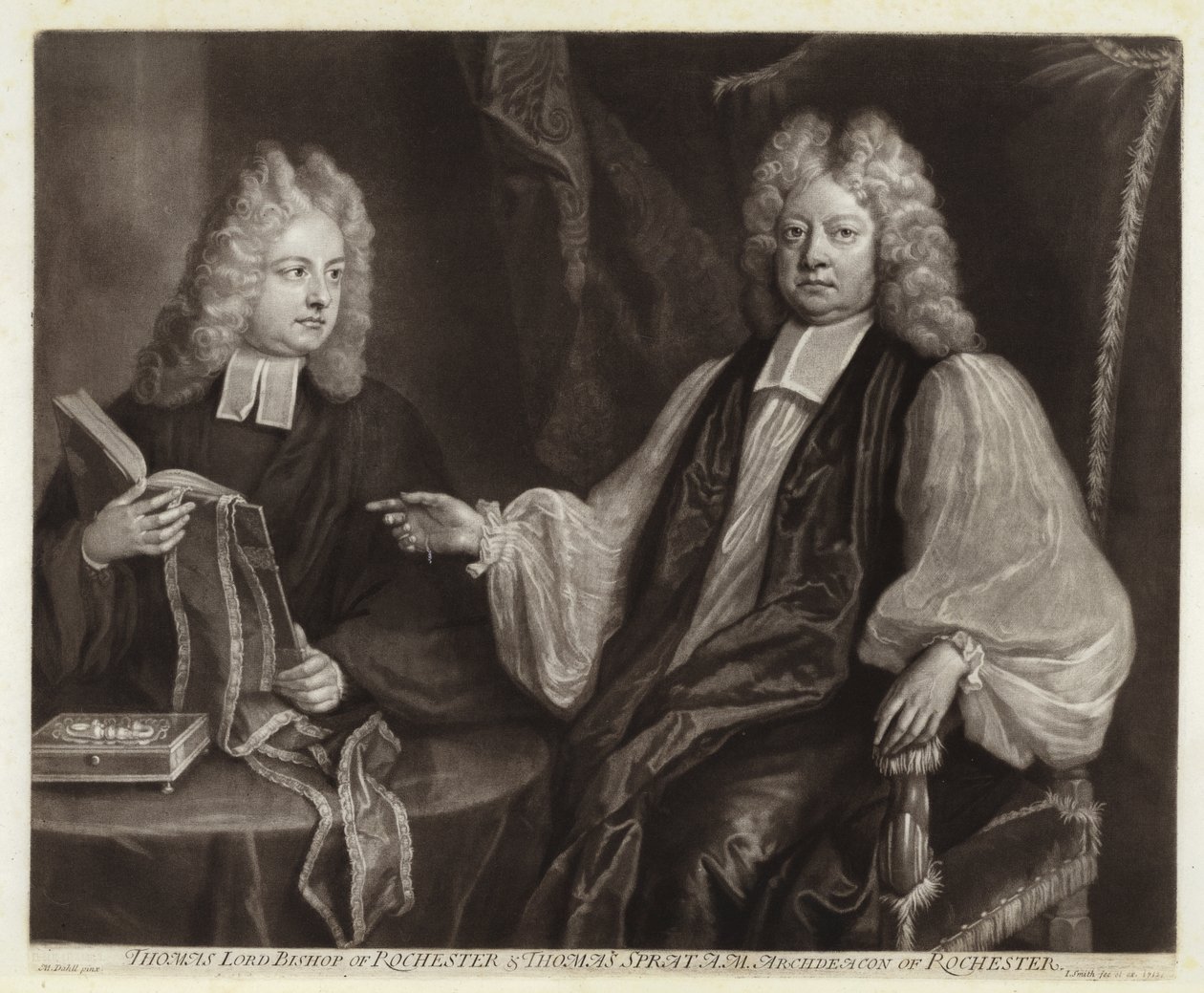 Portrait of Thomas Sprat and son by Michael Dahl