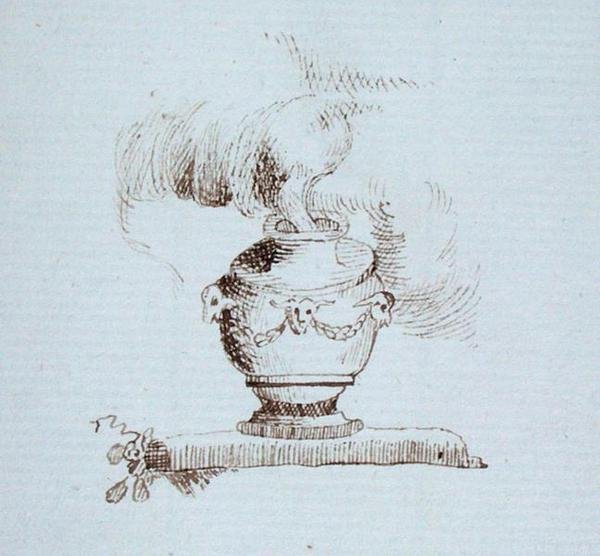 Drawing from Michael Faraday's scrapbook by Michael Faraday