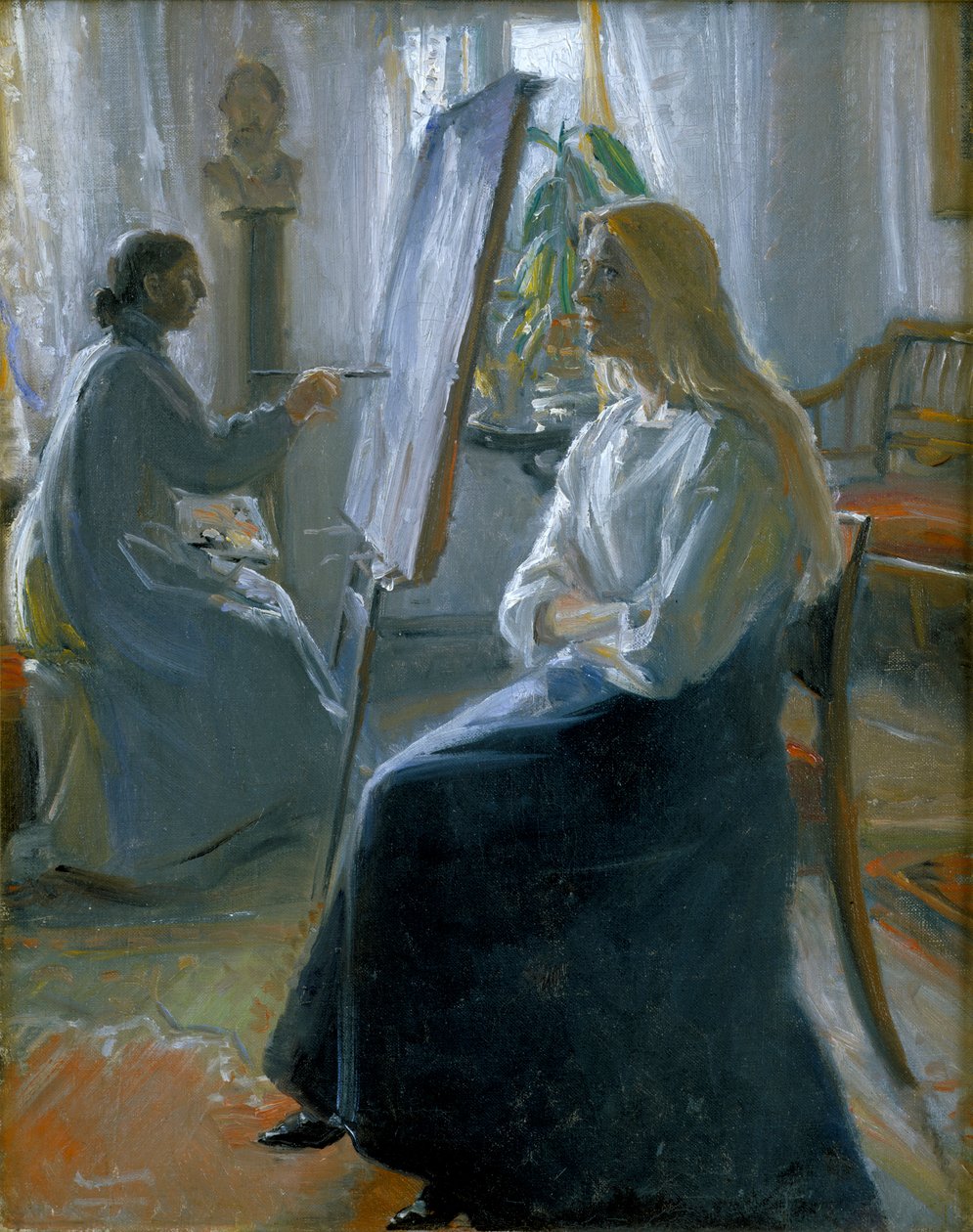 In the Studio, Anna Ancher, the Artist's Wife Painting, late 19th-early ...