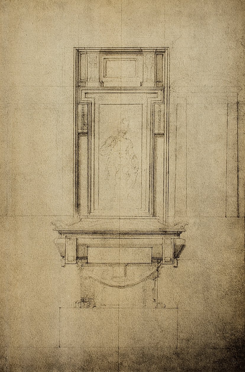 Study for one of the monuments in the Medici Chapel of the basilica of ...