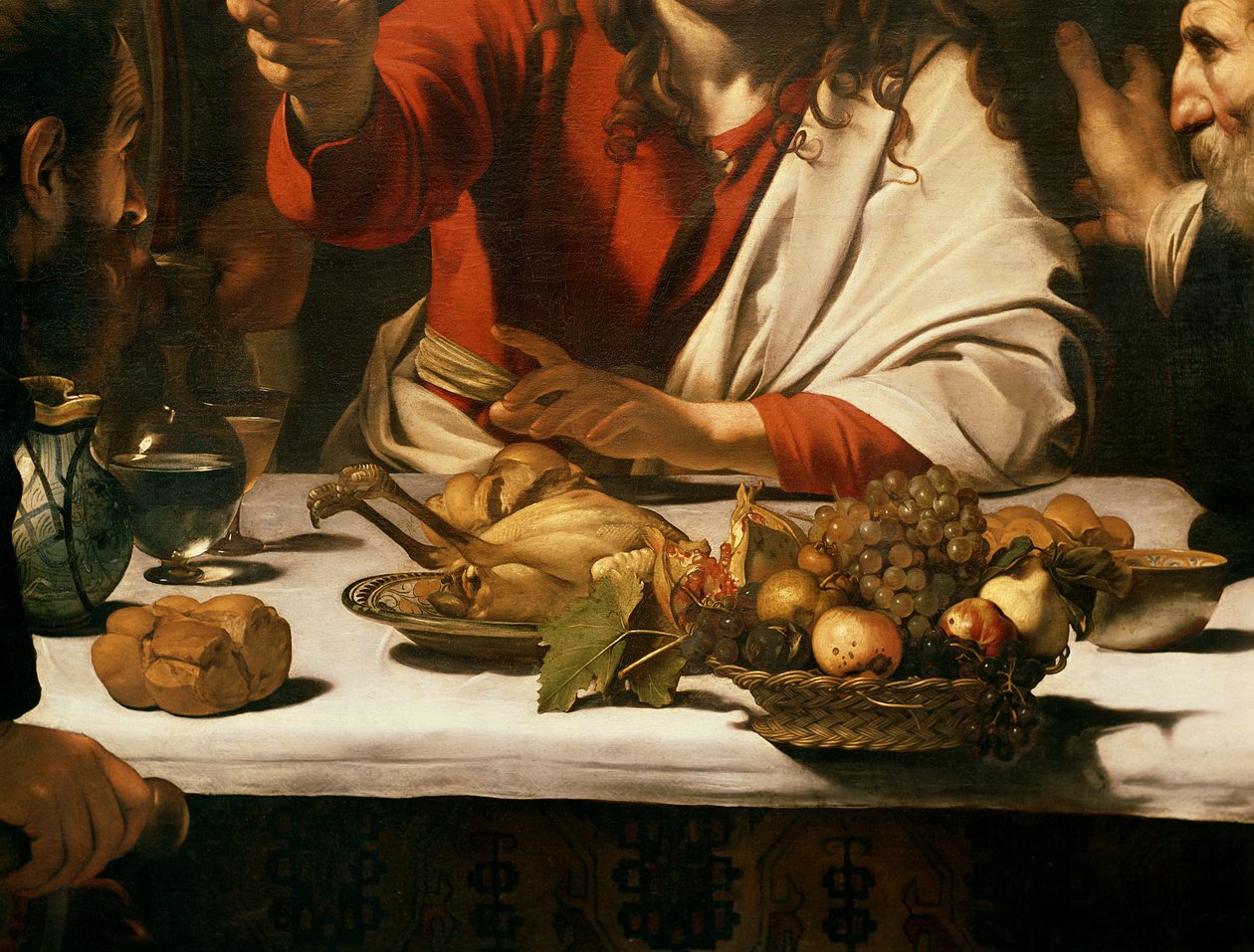 The Supper at Emmaus, 1601 (detail)