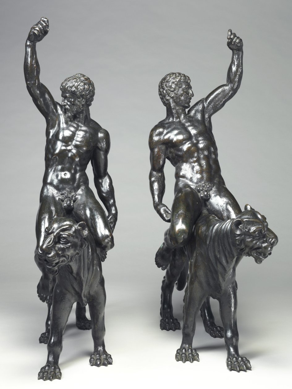 Nude bacchants riding panthers by Michelangelo Buonarroti