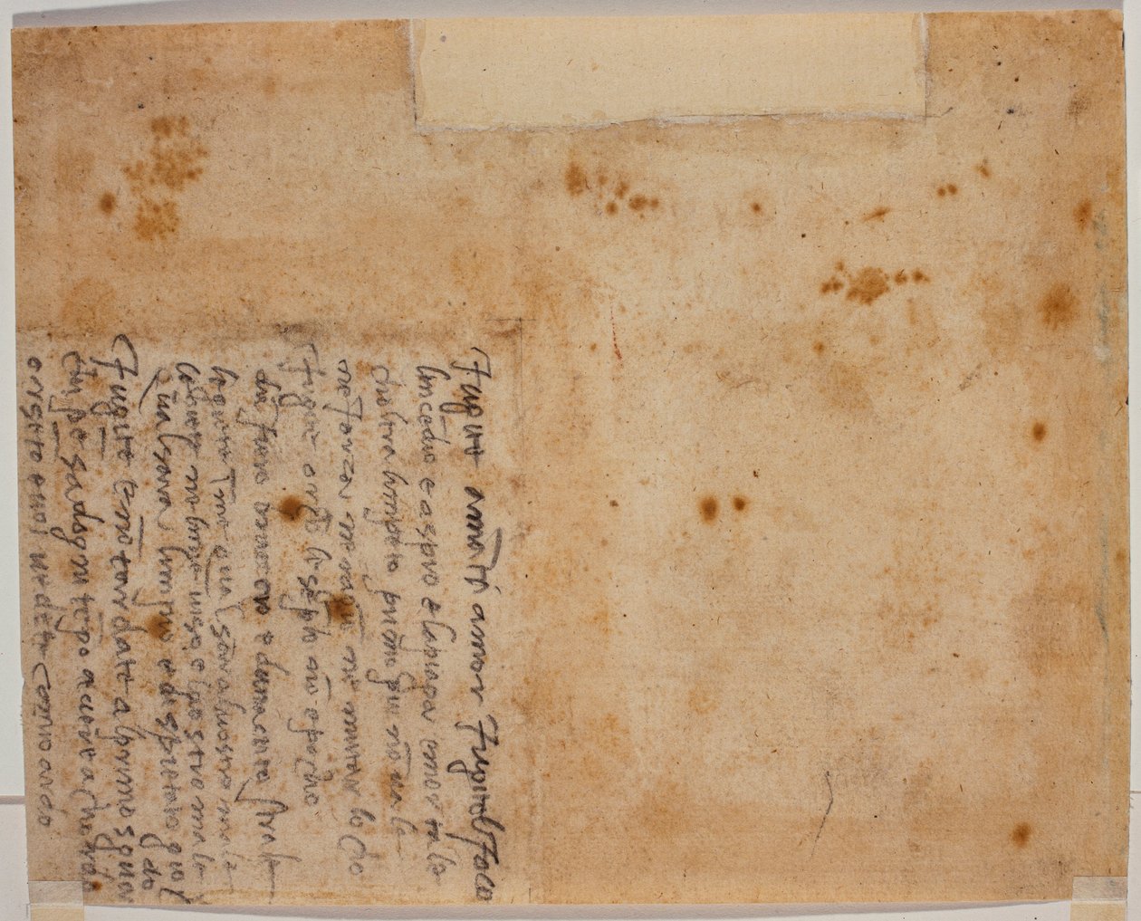 Autograph Verses by Michelangelo Buonarroti
