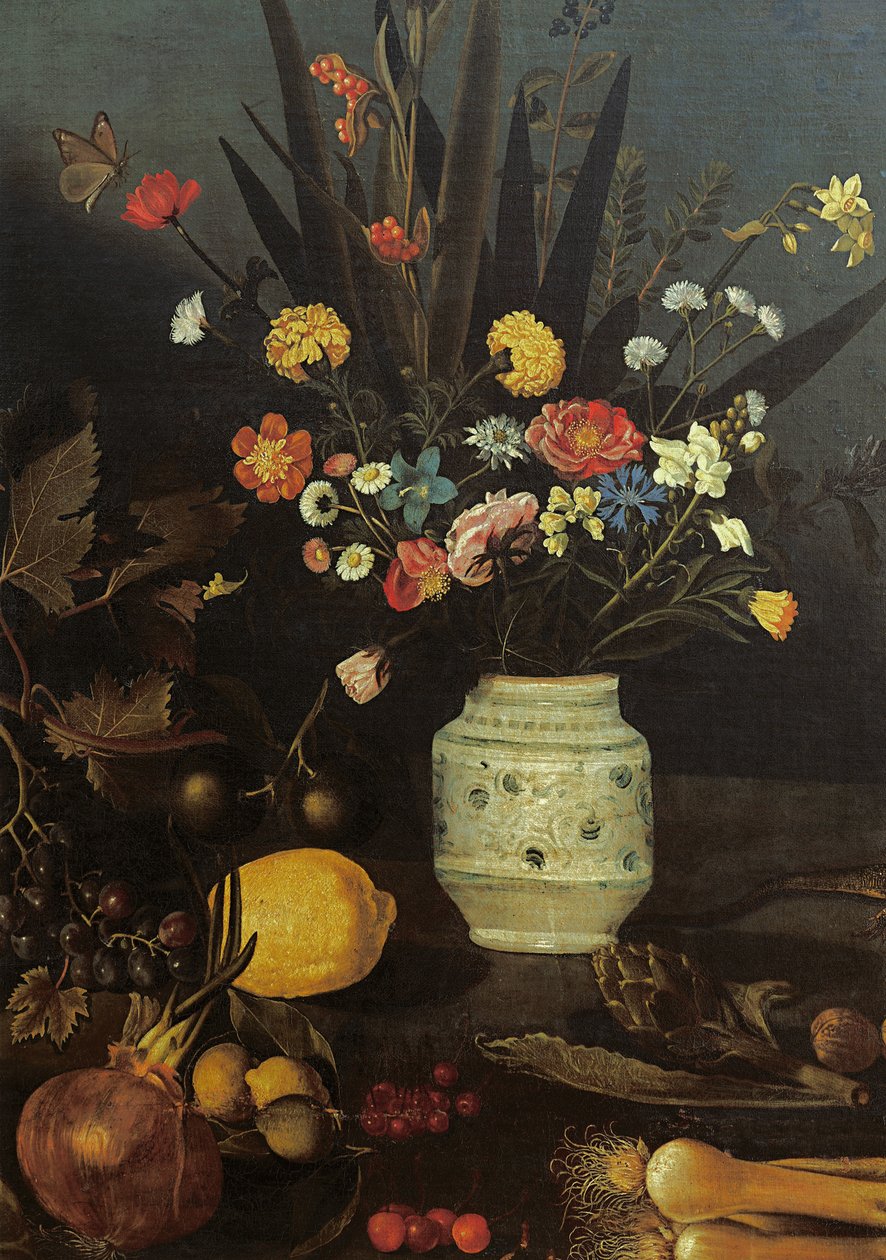 Caravaggio Still Life Still Life With Flowers And Fruit, By Master Of