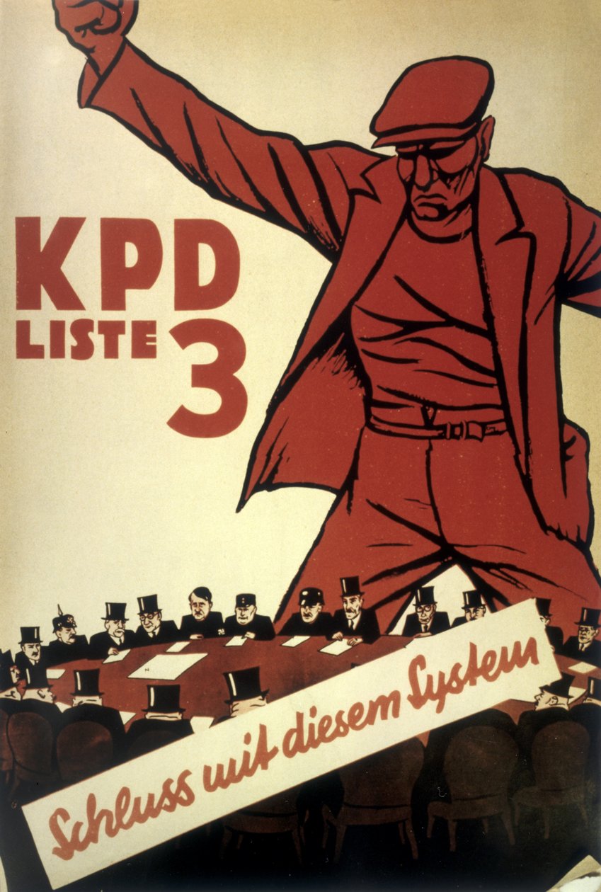 German Communist Party (KPD) Poster 'Away with the System', 1932