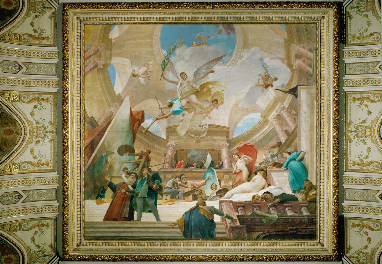 Ceiling Fresco of Vienna's Kunsthistorisches Museum, Apotheosis of the ...