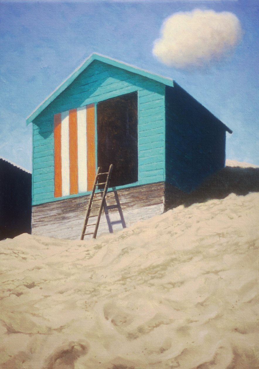 Beach Hut by Mike Briscoe: Highest-quality art reproduction