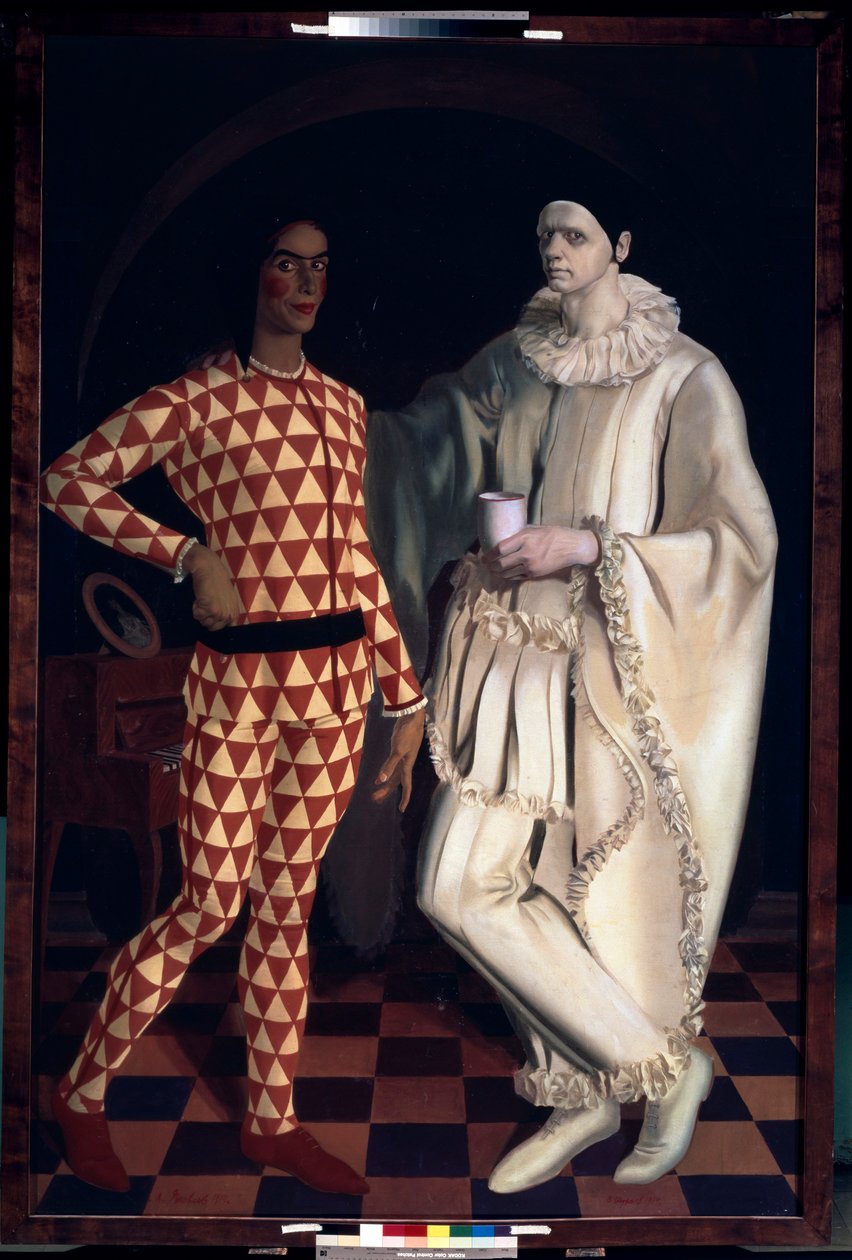 Harlequin and Pierrot (Self-portraits)