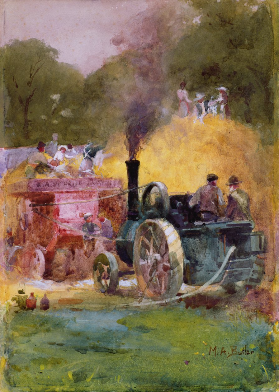 The Steam Thresher by Mildred Anne Butler: Fine art print