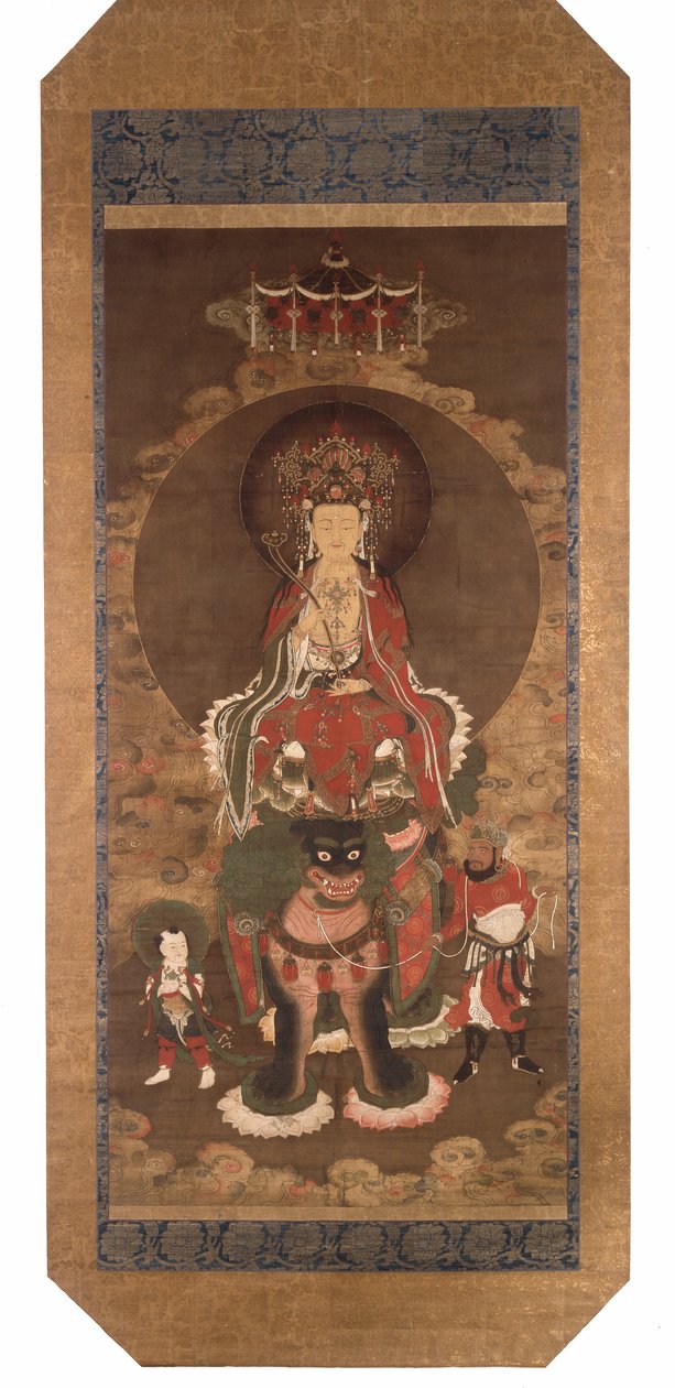 The Bodhisattva Mañjuśrī on a Lion, late 14th century