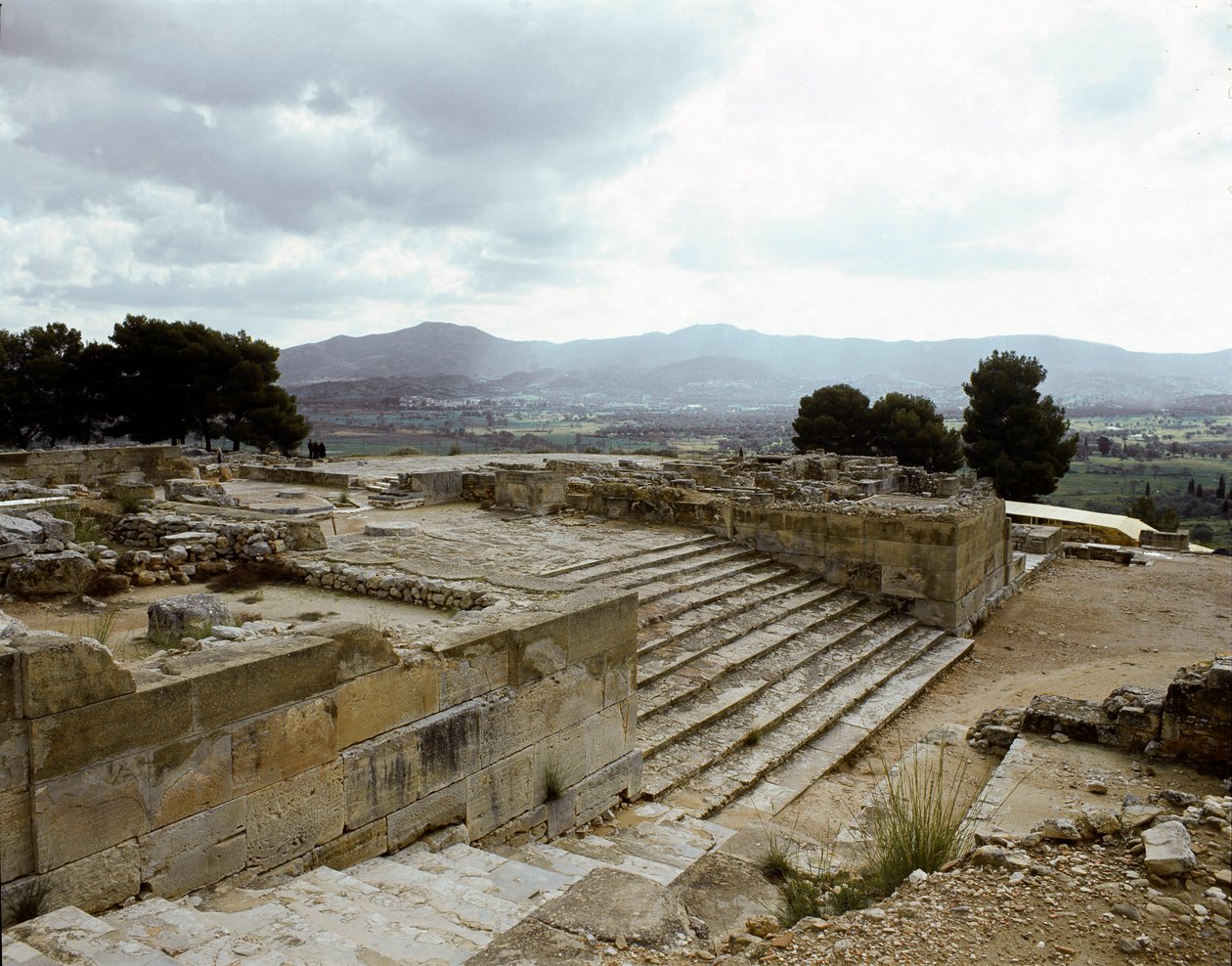 View of the ruins of Phaistos, 2700-1200 BC by Minoan