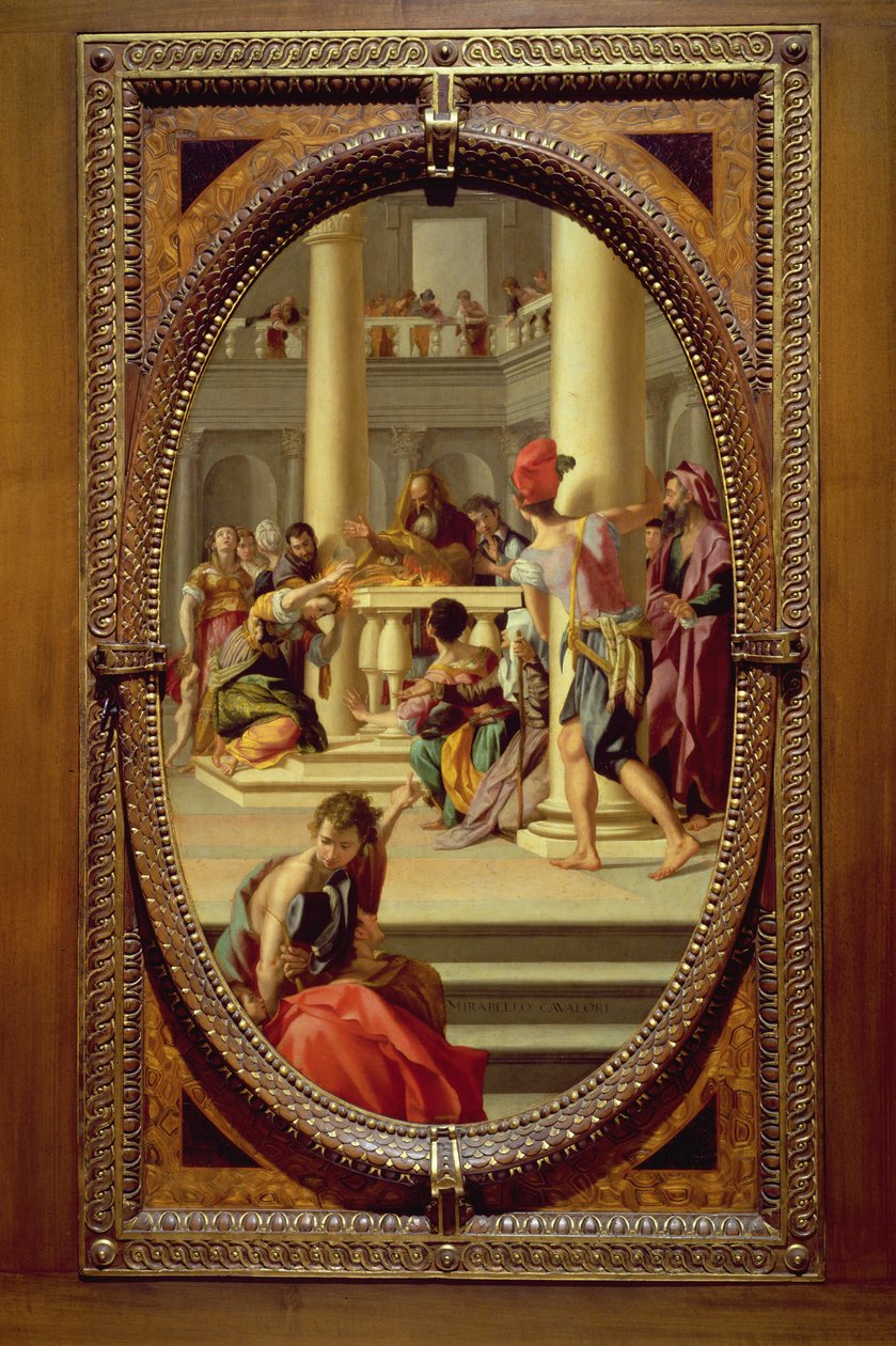 Lavinia at the Altar by Mirabello Cavalori: Fine art print