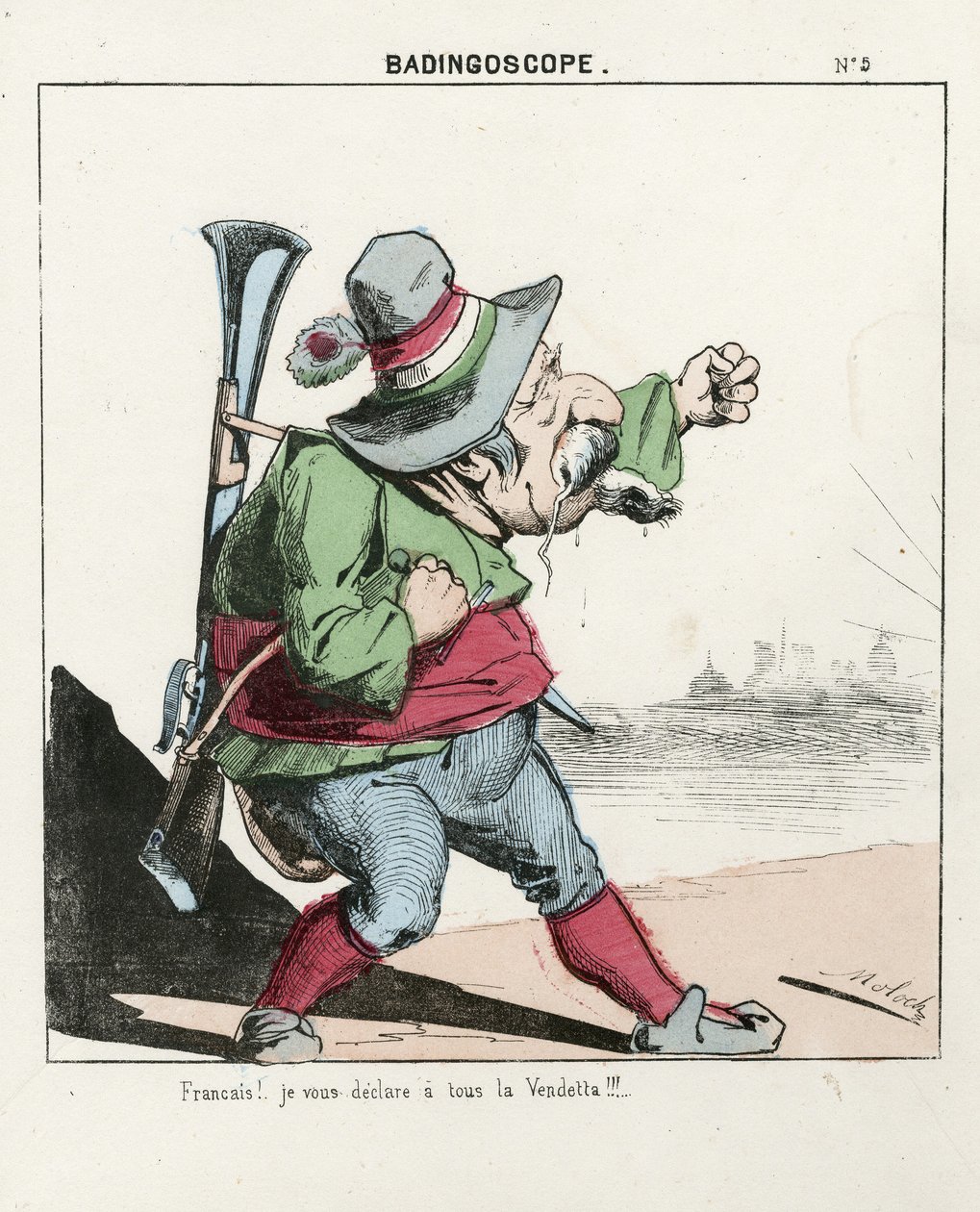 Flying Leaf, Number 5, Satirical in Colours, circa 1870: Badingoscope ...