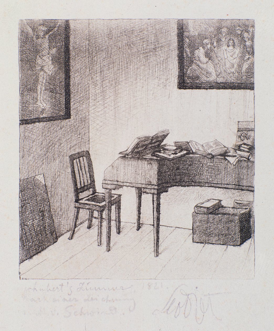 View of Franz Schubert's Room by Moritz Ludwig von Schwind