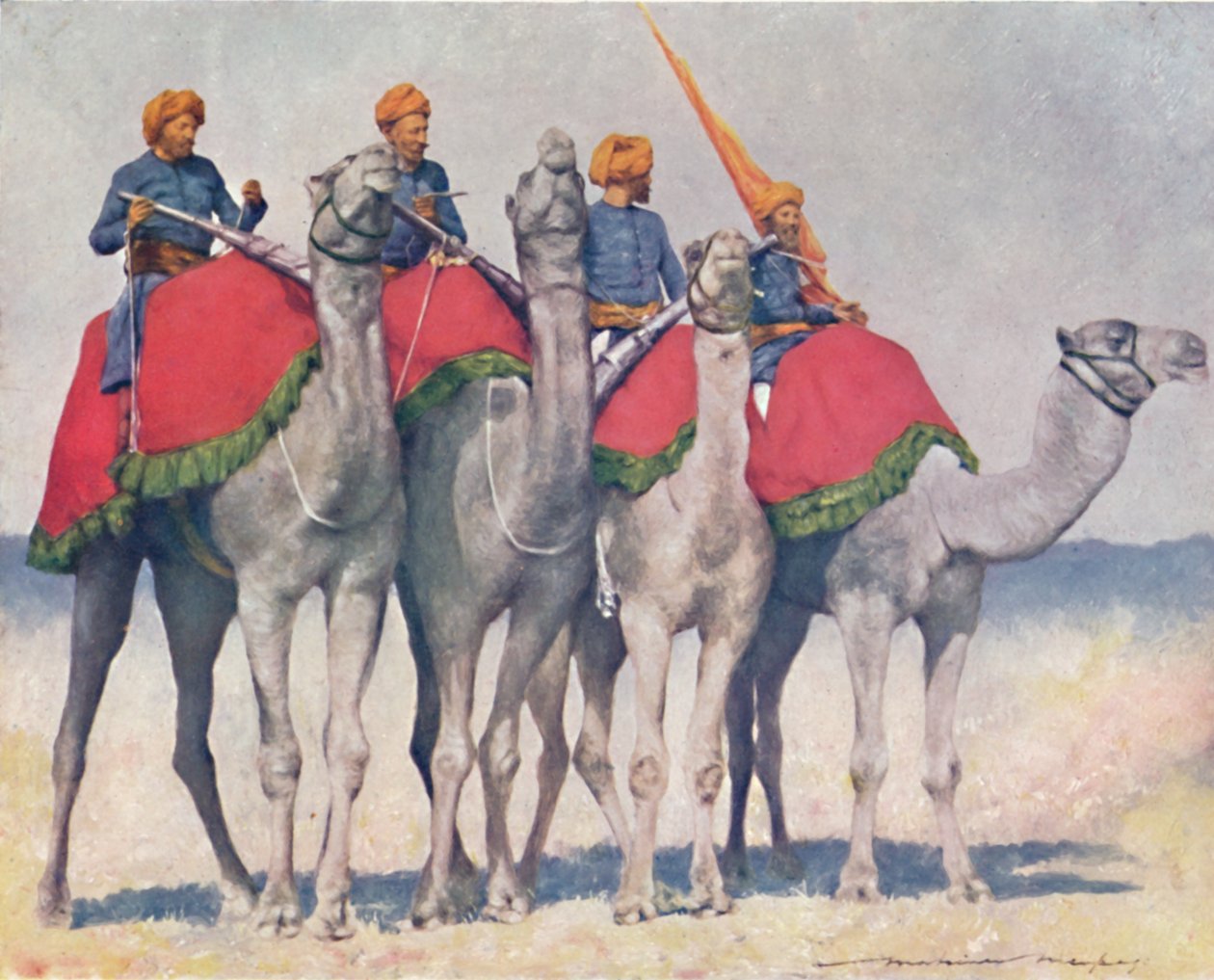 Camelry from Alwar by Mortimer L Menpes: Fine art print