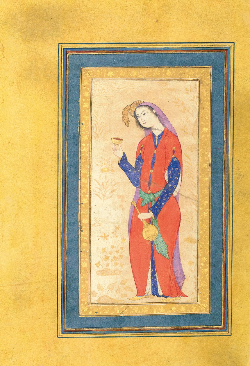 Lady Holding a Cup by Muin Musavvir: Buy fine art prints