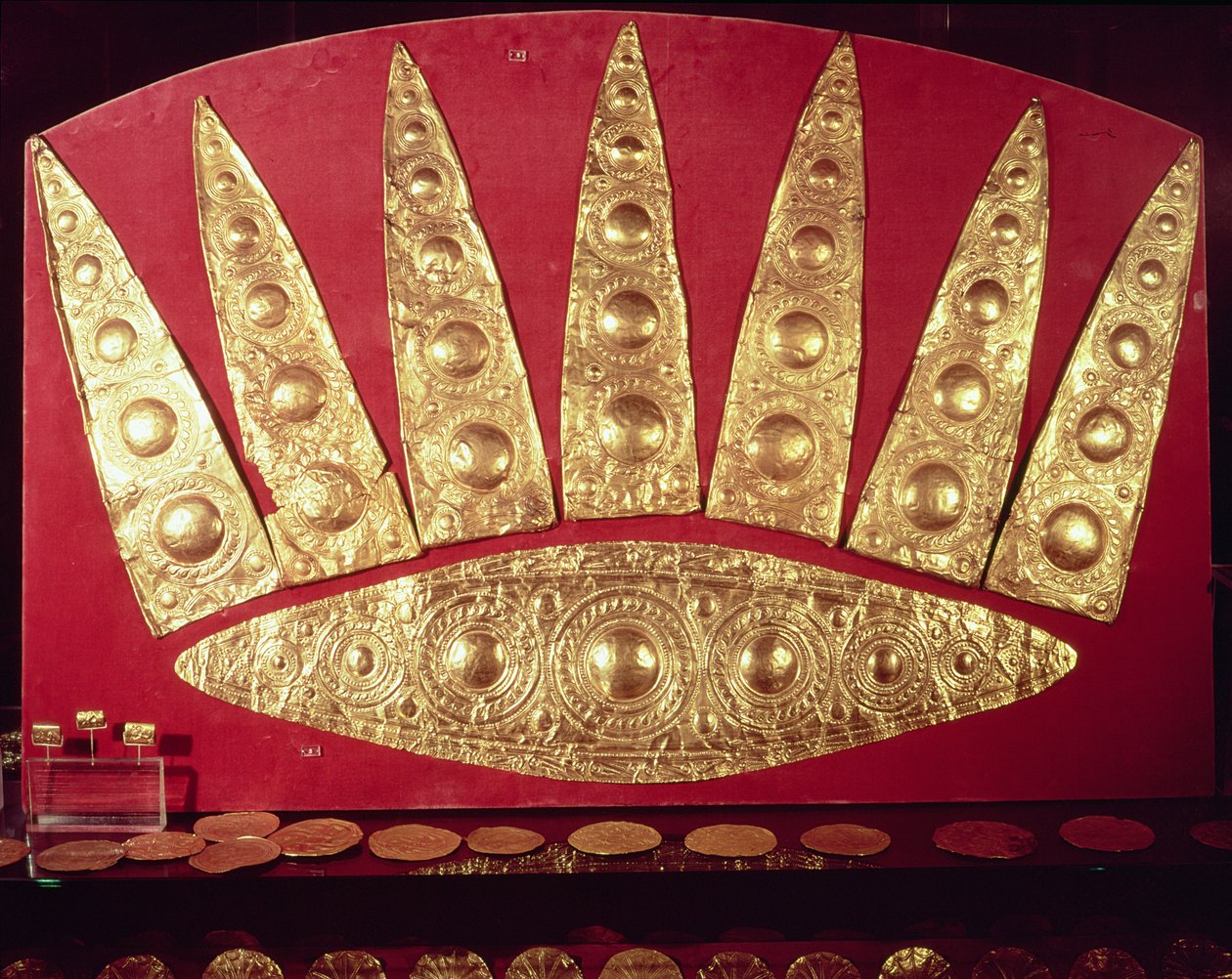 Tiara from Grave III, Grave Circle A, Mycenae by Mycenaean