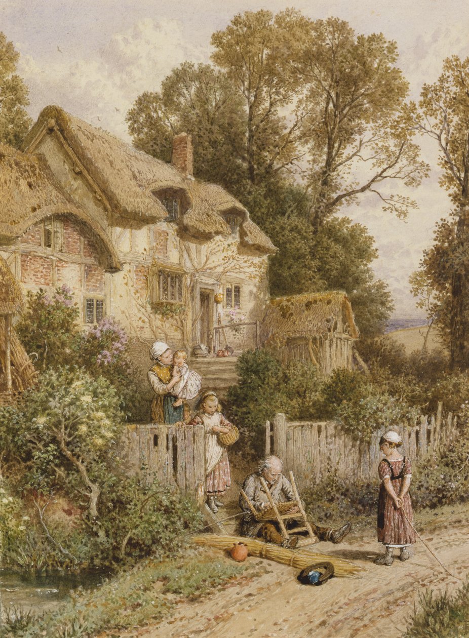 The Chair Mender by Myles Birket Foster: Fine art print