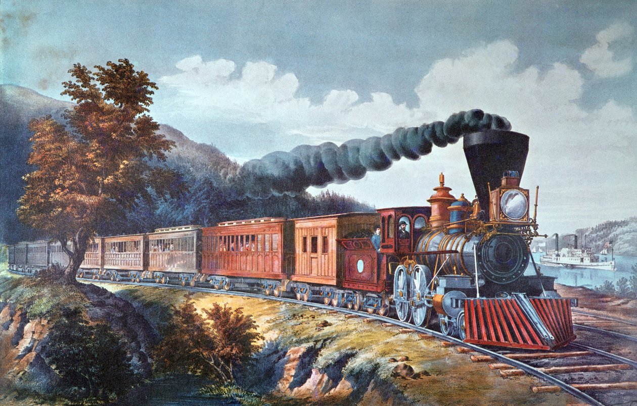 American Express Train by Currier and Ives: Fine art print
