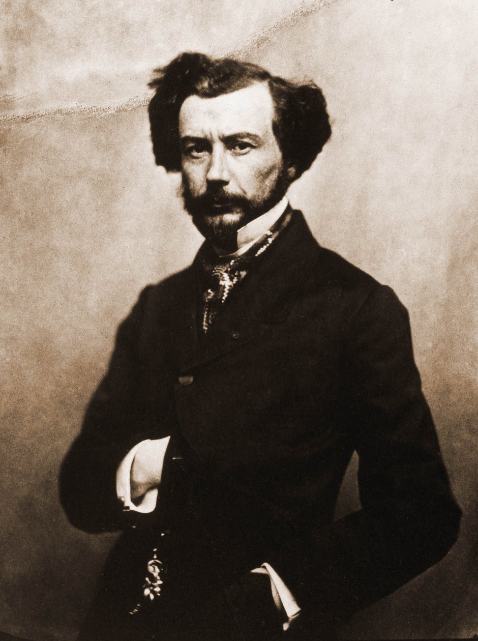 Portrait of Maxime Du Camp, writer 1822-1894 (photo)