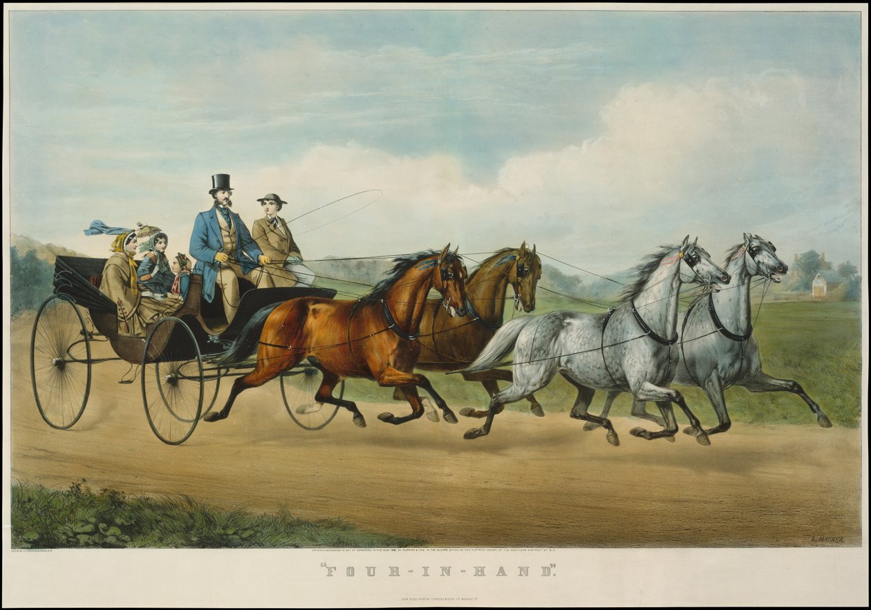 Four-in-Hand by Currier and Ives: Buy fine art print