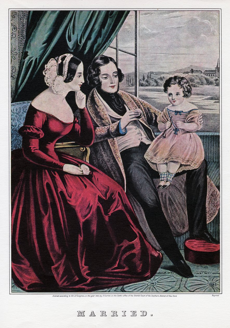 Married, 1845 by Nathaniel Currier: Buy fine art print