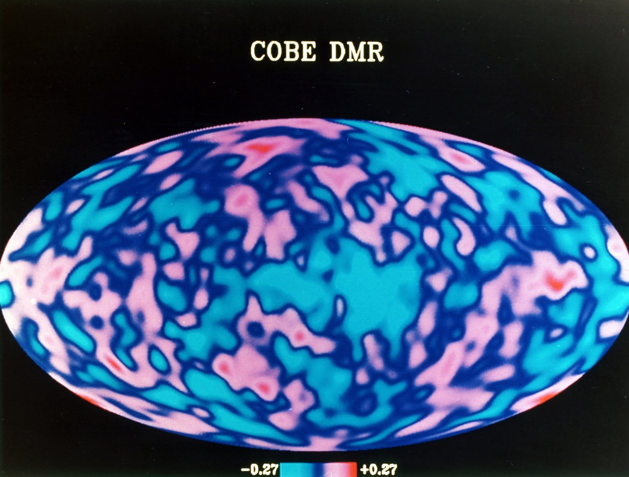 Microwave Map of Whole Sky Produced from One Year's Data from COBE