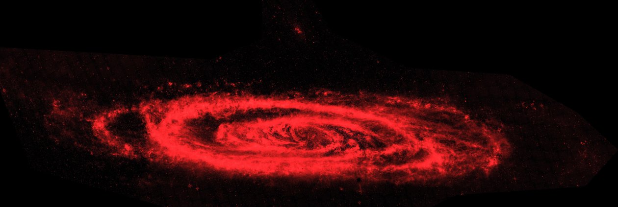 Spitzer Space Telescope infrared composite image of the Andromeda galaxy